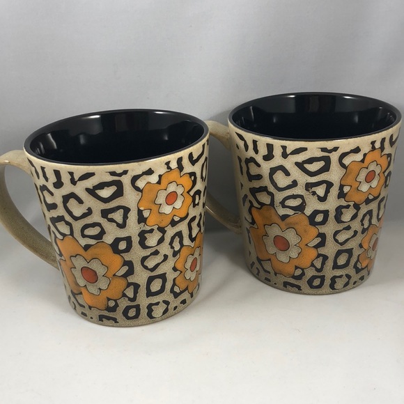 Blue Harbor | Kitchen | Set Of 2 Leopard Blue Harbor Mugs 6oz | Poshmark